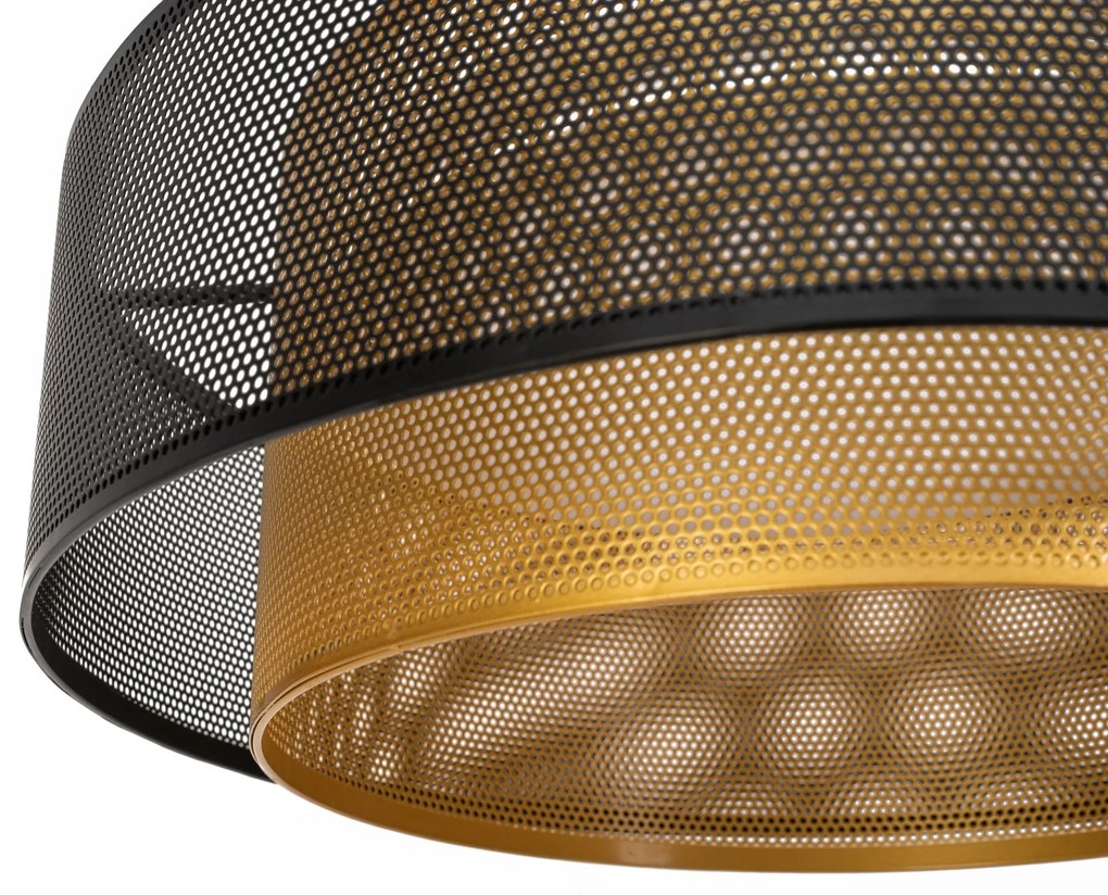Toolight, LED závěsné stropní svítidlo 40cm APP1000-CP, černá-zlatá, OSW-07551