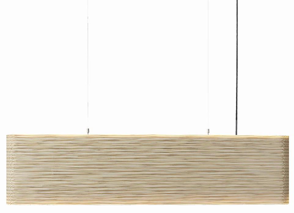 Lineární svěšené svítidlo Hewn z recyklovaného kartonu Dekor: Blonde, Svícení: Dolů a nahoru, Výška: 300 mm