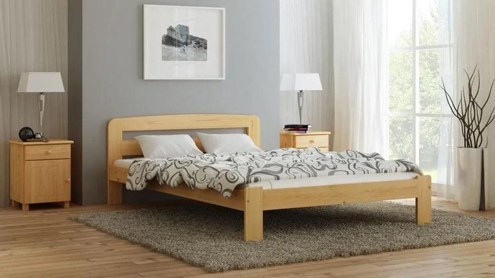 Magnat Masivní borovicová postel Sára 160 x 200 cm - bílý
