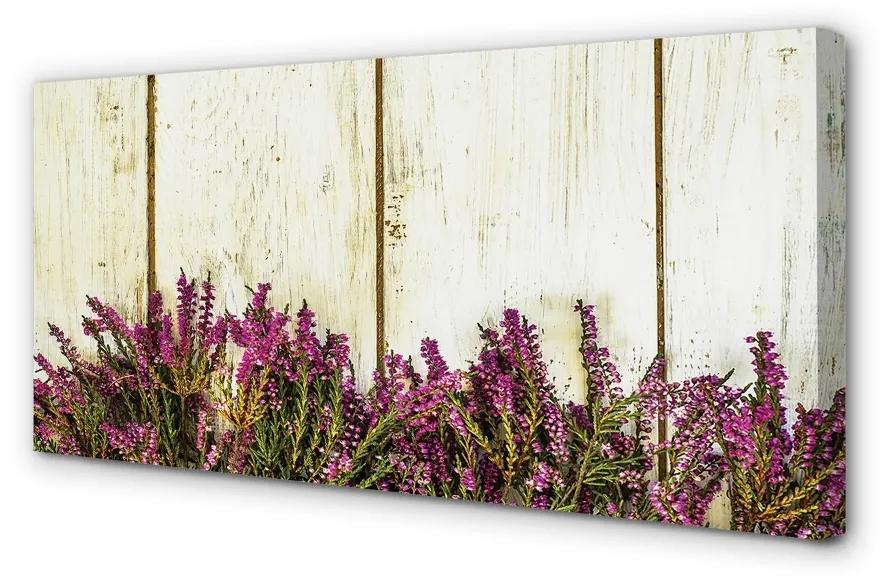 Obrazy na plátně Fialové květy desky 120x60 cm
