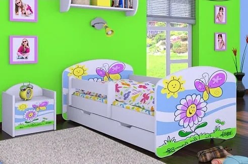 MAXMAX Dětská postel se šuplíkem 140x70cm PALOUČEK