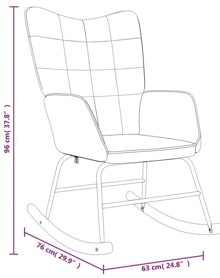 vidaXL Marketos Houpací křeslo se stoličkou černé textil
