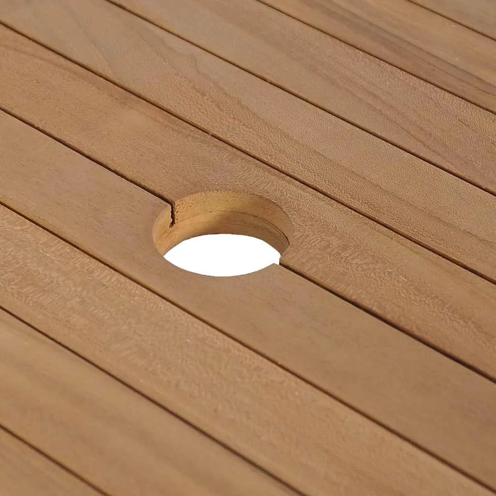 Koupelnová skříňka dřevo teak a umyvadlo mramor krémové 3058160