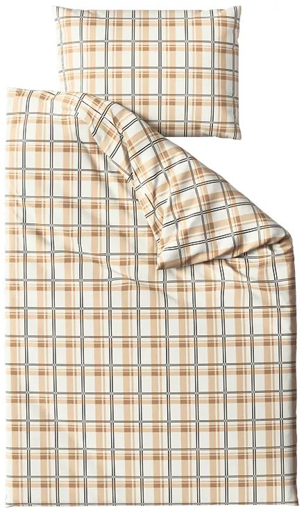 Mikroplyšové povlečení PLAID krémové Rozměr povlečení: 2 ks 70 x 90 cm | 200 x 220 cm
