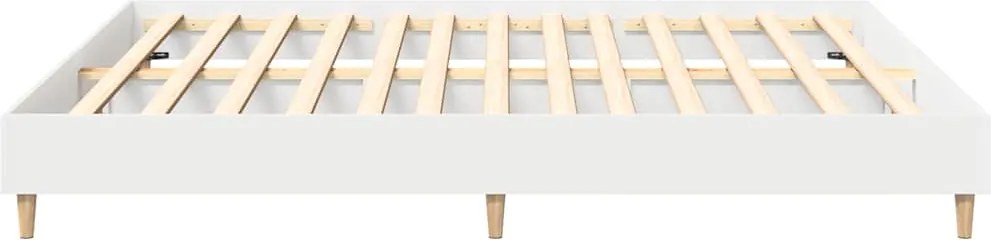 Rám postele bez matrace bílý 160x200cm Dřevěné konstrukce 3329030