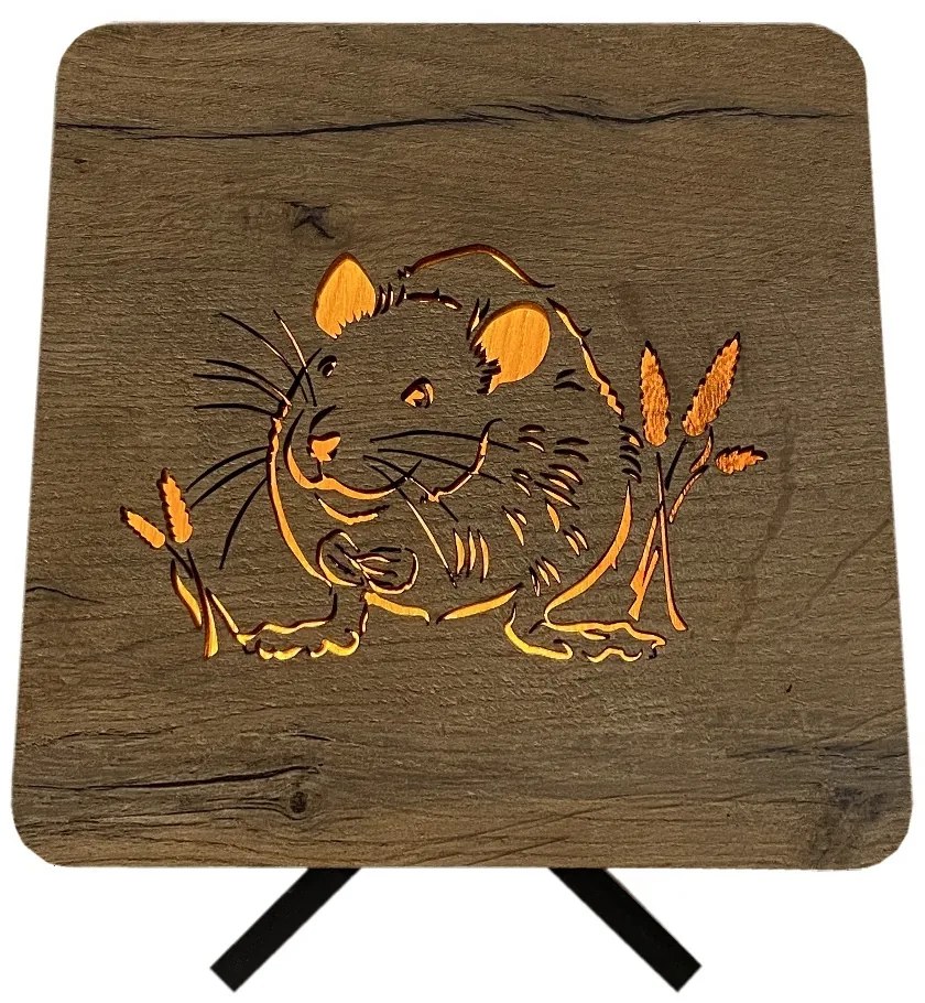 Li-Go "Potkan" lampa 19x19cm provedení povrchu: ořech