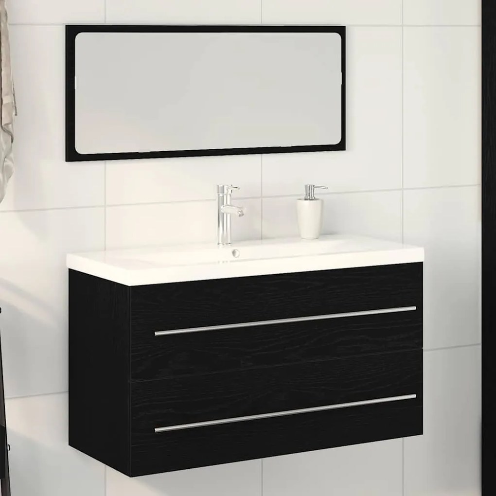 Skříňka pod umyvadlo 3 ks Černý dub 90 x 38,5 x 48 cm 3333134