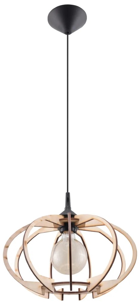 Sollux Lighting Závěsné svítidlo MANDELINO přírodní dřevo