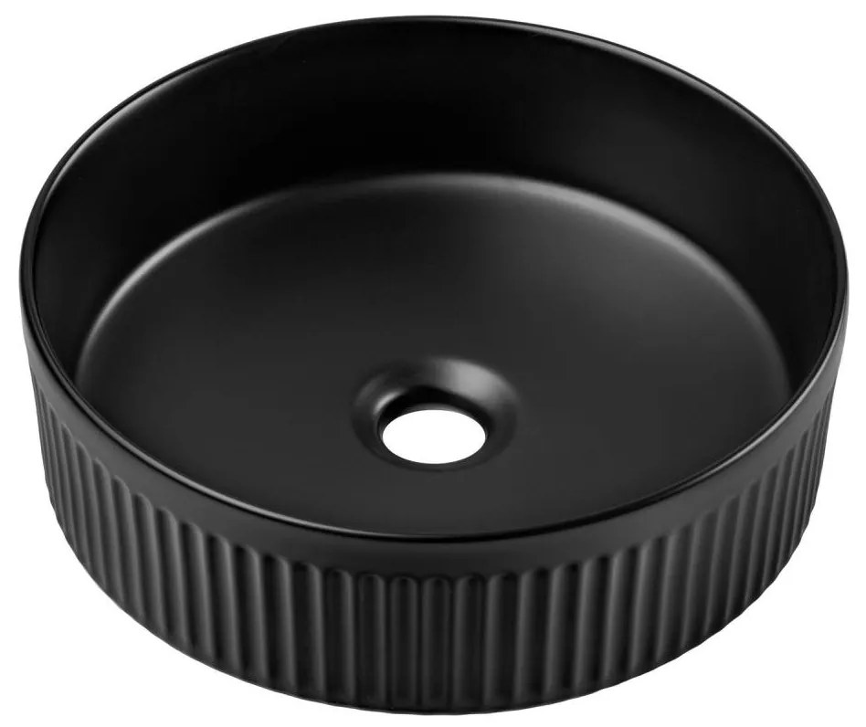 COMAD BEYOND 2 BLACK ( E-6565 ) - Umyvadlo na desku BEYOND pr. 36 cm matná černá
