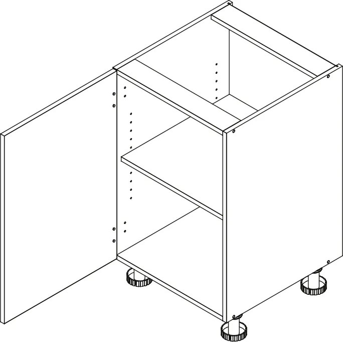 ALFASHOP ZOYA dolní D60 P/L dub