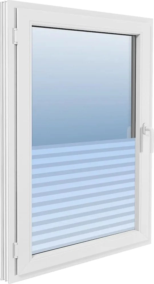 Okenní fólie matná pruhovaný design 0,9x5 m PVC 142788