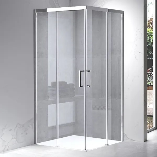 BPS-koupelny Čtvercový sprchový kout HYD-SK90B 90x90 chrom/transparent - bez vaničky