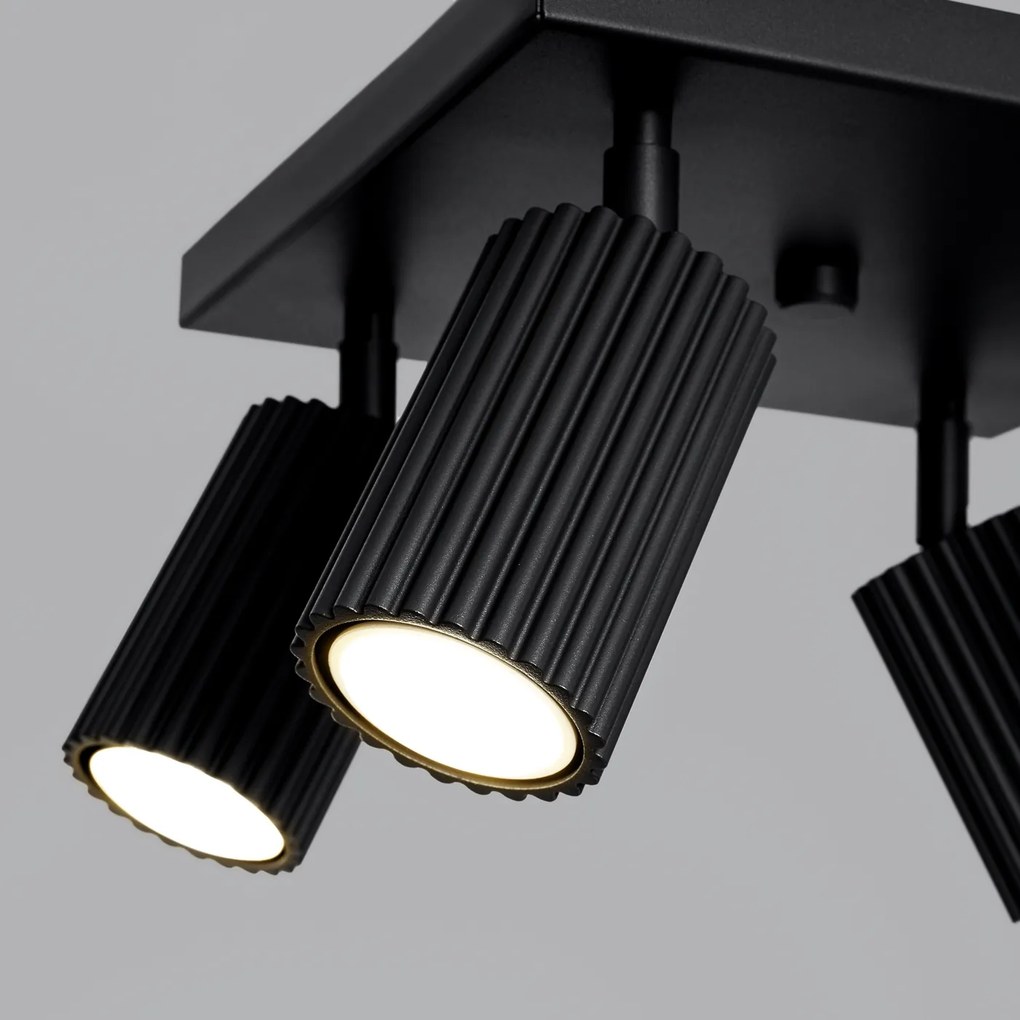 Sollux Lighting Stropní svítidlo KARBON 4 Černá
