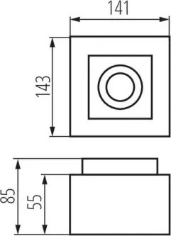 Svítidlo Kanlux STOBI DLP 50-B GU10 26830