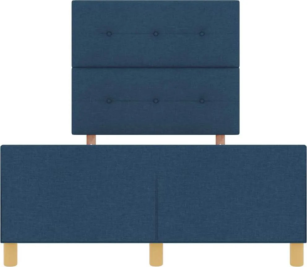 Rám postele s čelo Modrá 120 x 190 cm textil 3344717