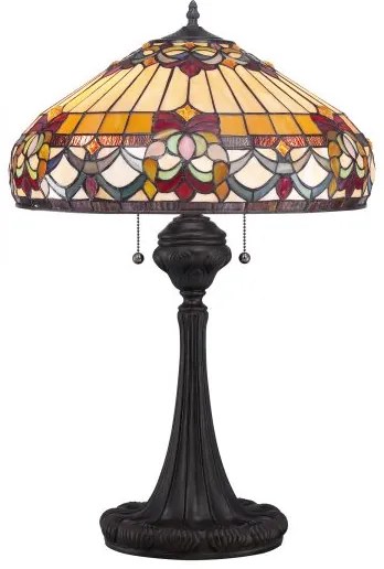 Vitrážová stolní lampa Belle Fleur 2 (Elstead)