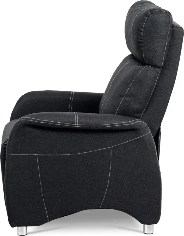 Šedé TV křeslo s mechanickým polohováním