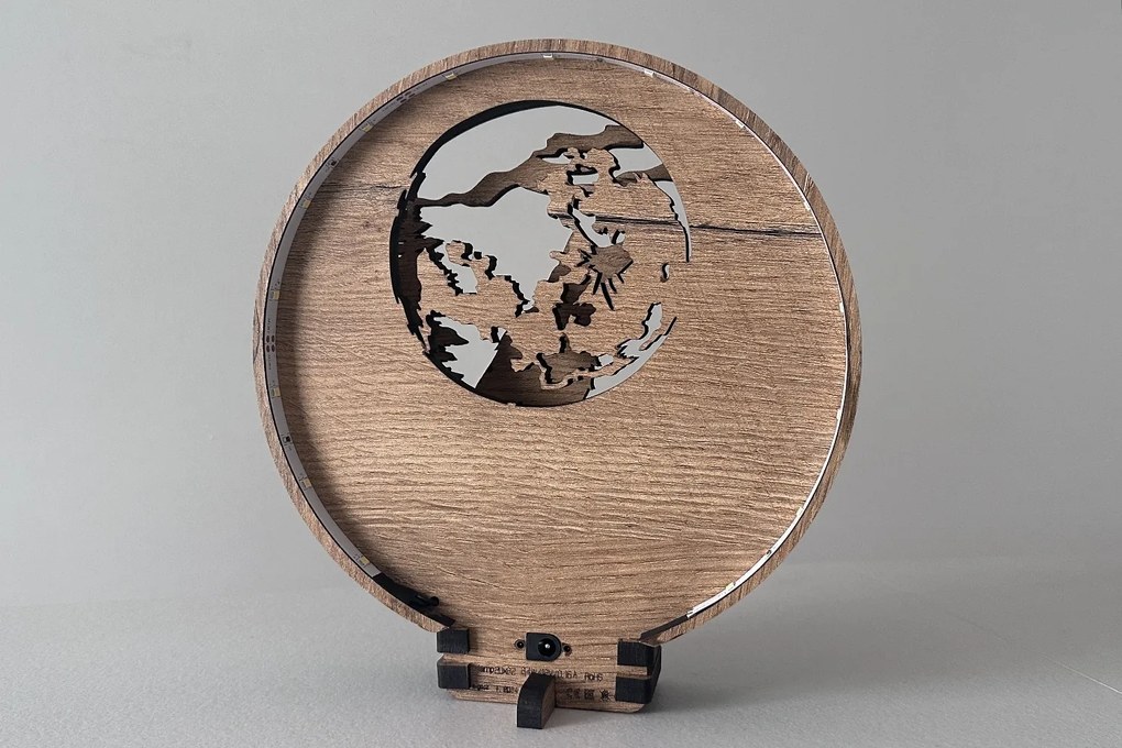 Li-Go "Vlk a měsíc" lampa 20x22cm provedení povrchu: dub světlý
