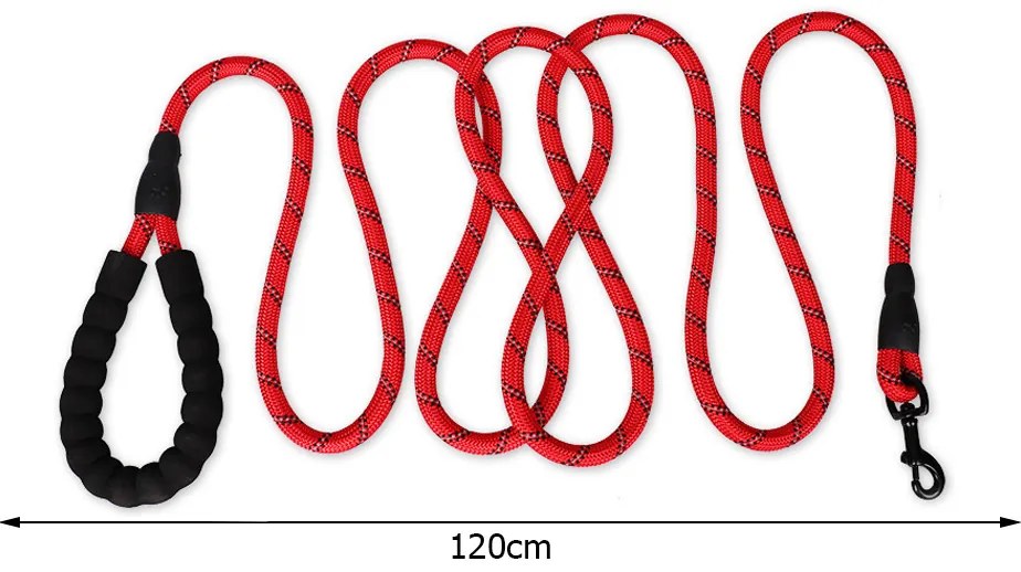 Przyjaciele Silné lanové vodítko pro výcvik psů s rukojetí reflektoru silné odolné