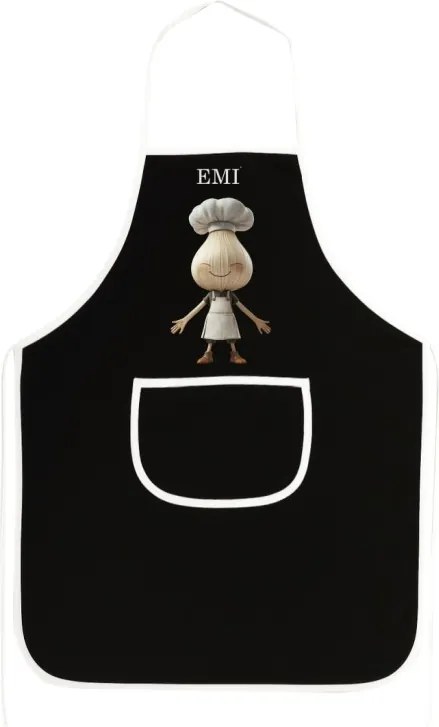 Kuchyňská zástěra Garlico EMI, černá
