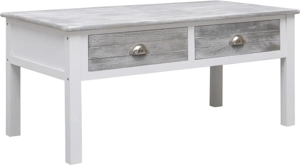 vidaXL Konferenční stolek hnědý 100 x 50 x 45 cm dřevo [284133] Barva: Bílo-hnědá