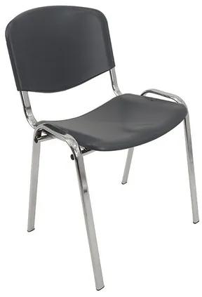 Konferenční plastová židle ISO CHROM Modrá