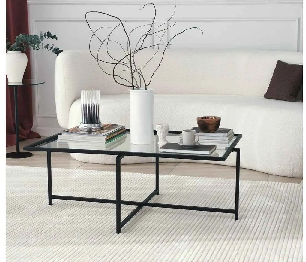 Designový konferenční stolek Vallerie 94 cm černý
