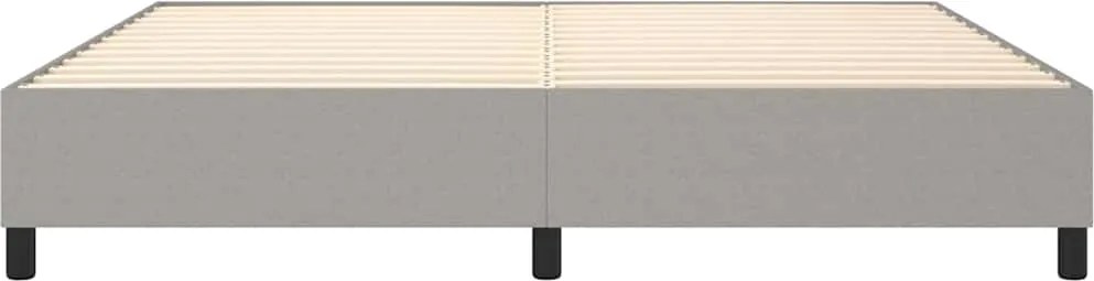 Rám postele s boxspringem světle šedý 200 x 200 cm textil 3120886