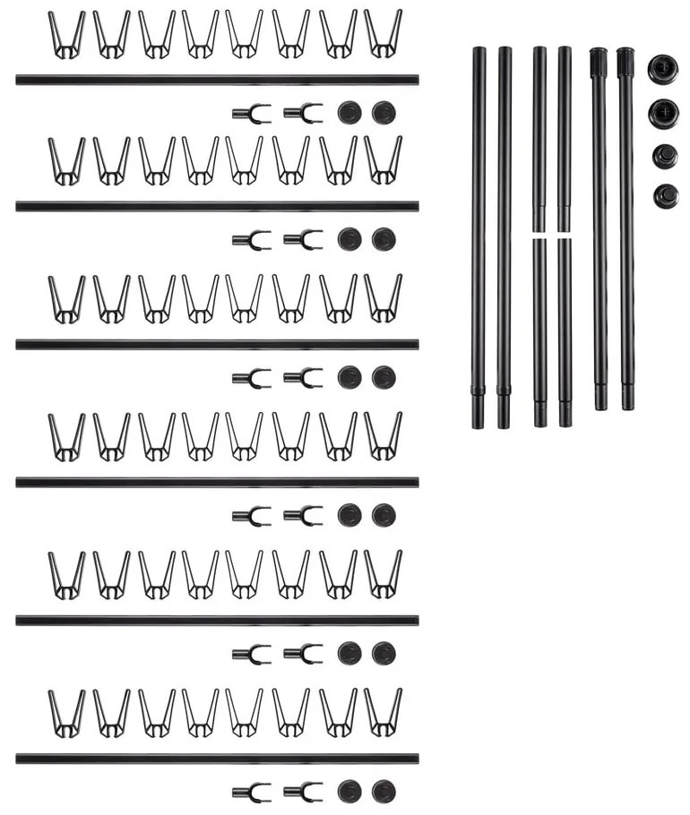 Černý kovový teleskopický stojan na boty Herkules – Wenko