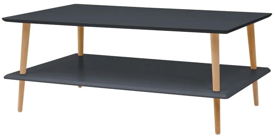 Grafitově šedý konferenční stolek se sníženou spodní deskou Ragaba KORO
