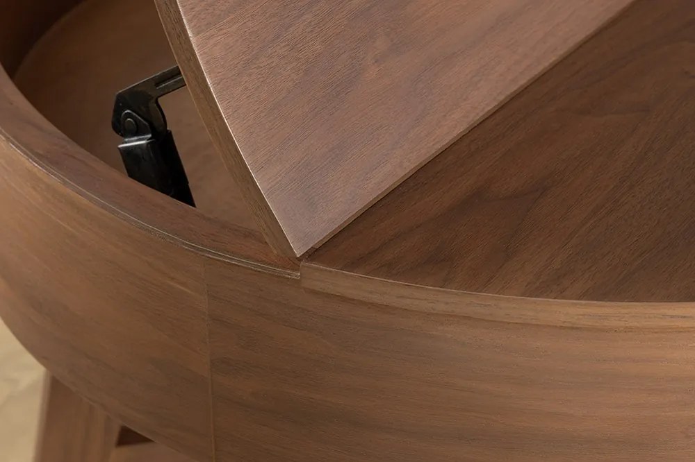 Designový konferenční stolek Rajnish 70 cm hnědé mango