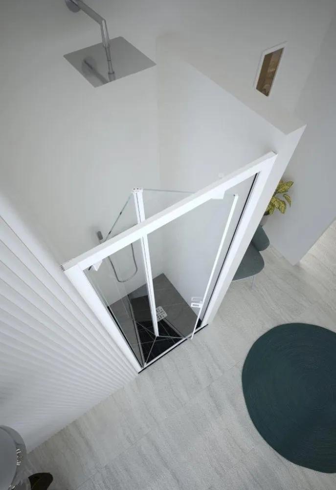 FORTE Sprchové dveře DECO N2S BARVA rámu - Bílá, Rozměr A - 75 cm, Směr zavírání - Pravé (DX), Výplň - Fasciato bezpečnostní sklo - 6 mm BDE101PDX293S02
