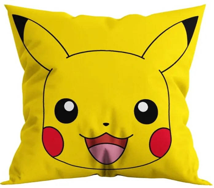 DĚTSKÝ DEKORAČNÍ POLŠTÁŘ POKEMON 40X40 CM VZOROVANÁ