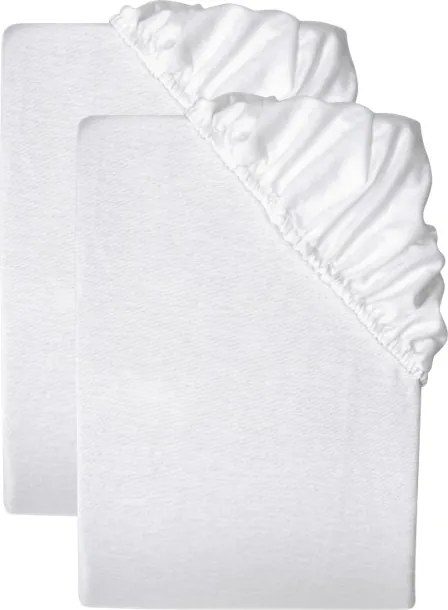 Livarno Home Sada napínacích prostěradel z jemného flanelu, 90-100 x 200 cm, bílá, 2dílná