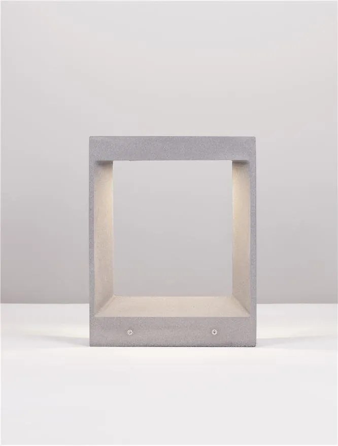 NV 9540217 Venkovní sloupkové svítidlo CAIRO šedý beton skleněný difuzor LED 8W 3000K 120-230V IP65 - NOVA LUCE