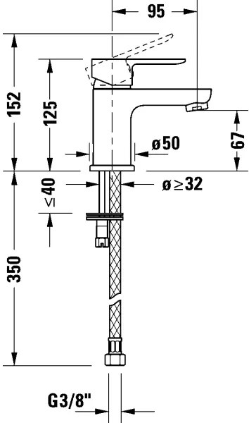 Duravit DC1013002046 - Umyvadlová baterie D-CODE matná černá
