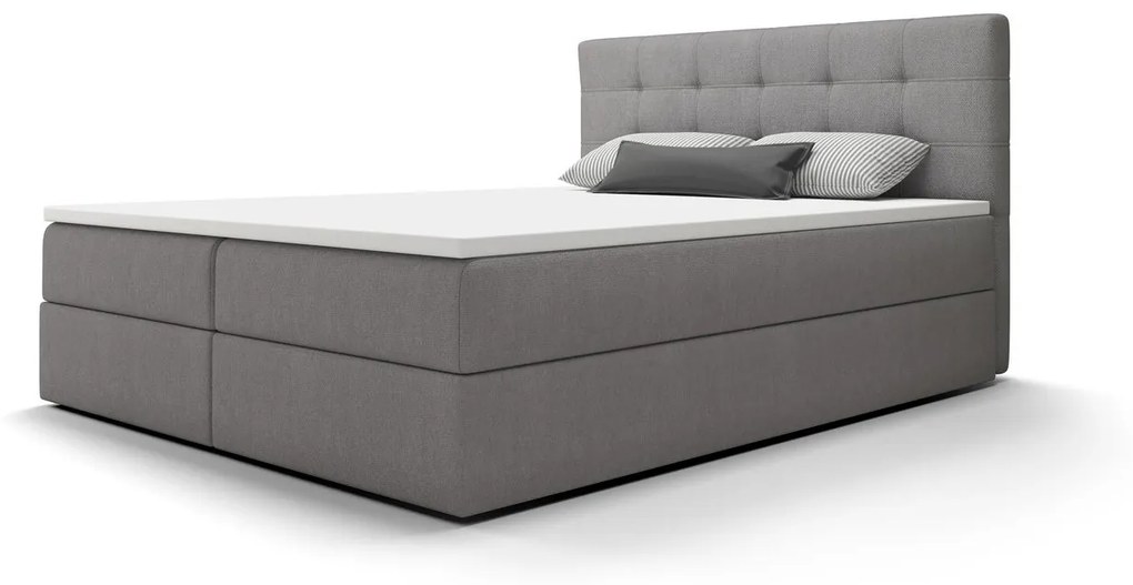 Moderní postel 180x200 s úložným prostorem STIG 5 - šedá