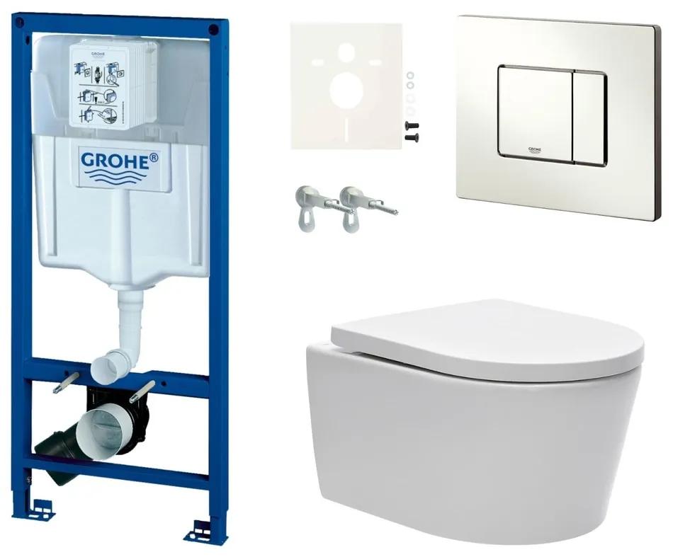 Cenově zvýhodněný závěsný WC set Grohe do lehkých stěn / předstěnová montáž+ WC SAT Brevis SIKOGRSBR2S