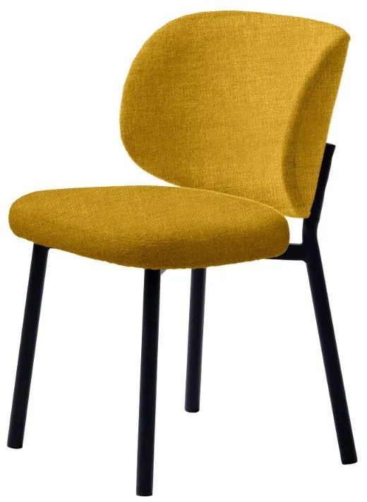 Designová jídelní židle Salgado hořčicová