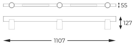 Zuma Line S230757205 - LED Bodové svítidlo MANNARI 3xGU10/5W/230V + 2xLED/8W