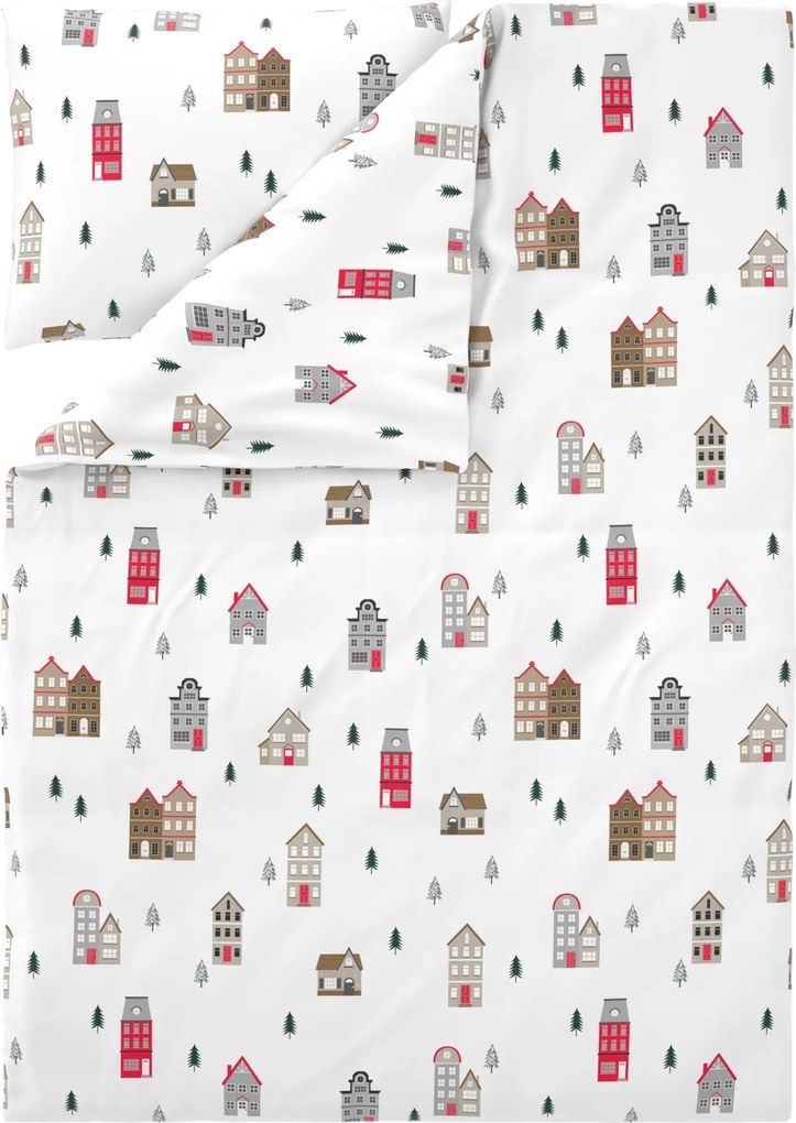 Livarno® Ložní povlečení z jemného flanelu, 140 x 200 cm, 70 x 90 cm (dům)