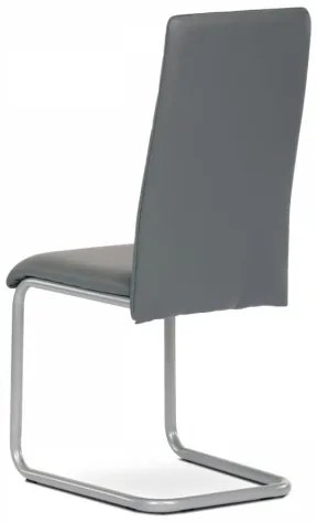 Jídelní židle šedá koženka, kov šedá DCL-402 GREY