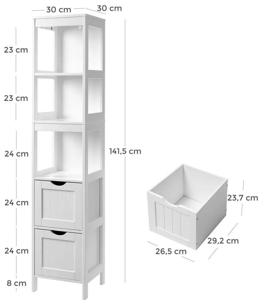 Bílý regál BBC66WT
