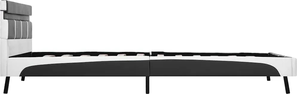 Rám postele s LED světlem šedý umělá kůže 140 x 200 cm 280309