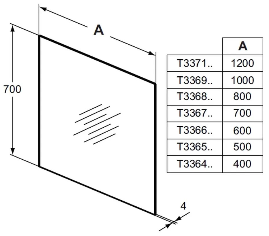 Ideal Standard Mirror &amp; Light - Zrcadlo 1000 mm, T3369BH