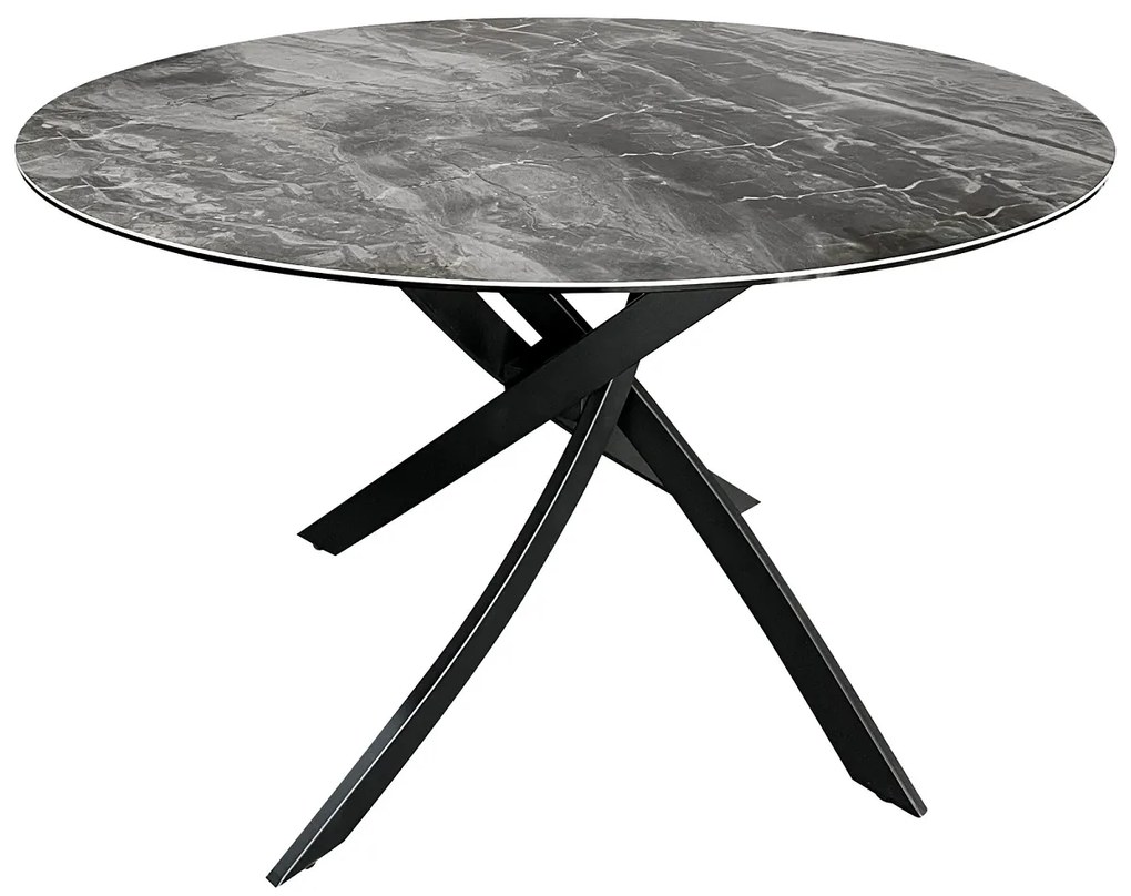 Kulatý jídelní keramický stůl Halia 120 cm taupe - otevřené balení