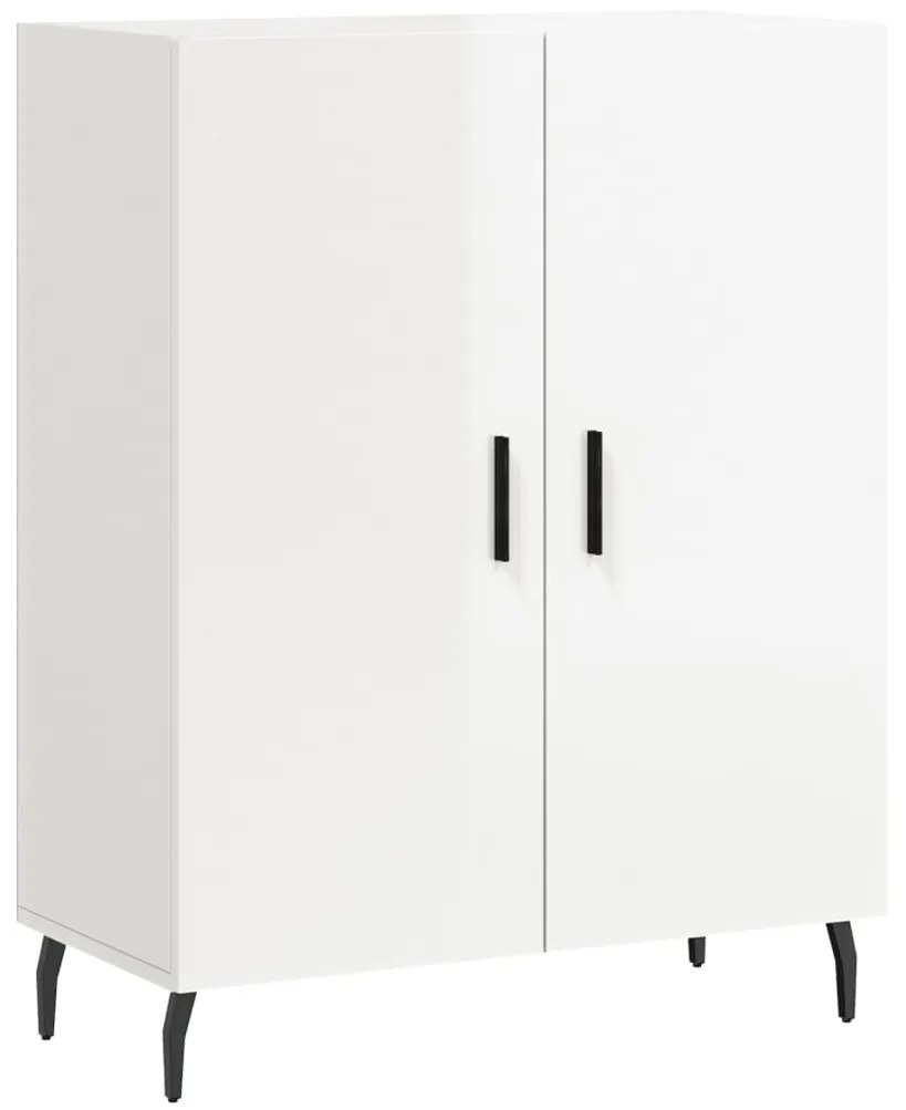 Skříň highboard lesklá bílá 69,5 x 34 x 180 cm kompozitní dřevo - Default Title