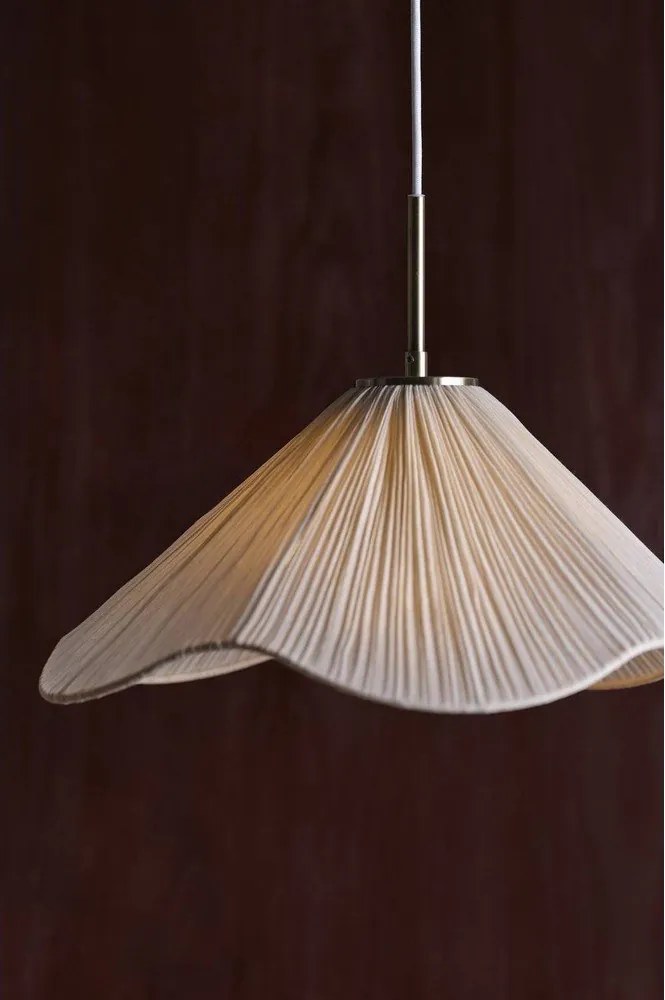 Krémové látkové závěsné svítidlo ø 50 cm Lunaria – Jotex
