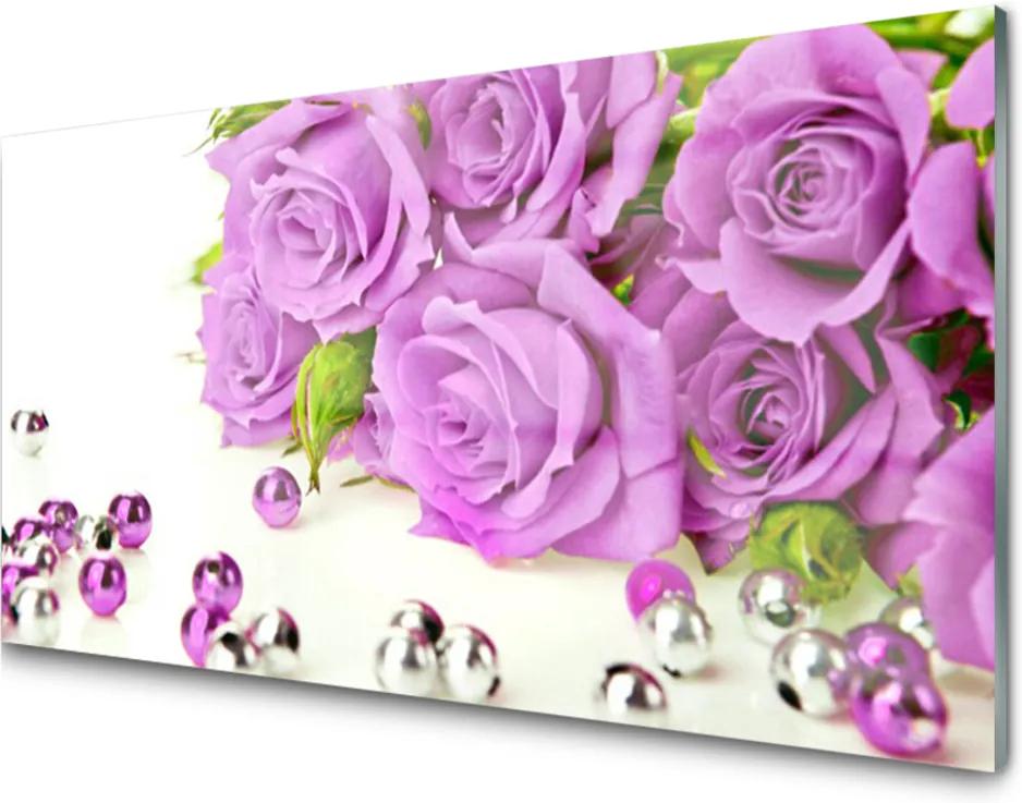Obraz na skle Skleněný Růže Květiny