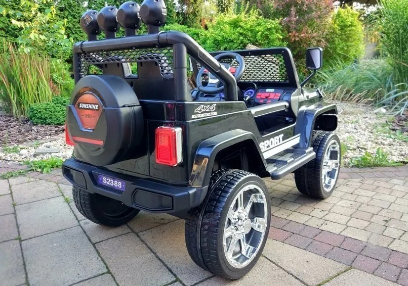 LEAN CARS Elektrické autíčko Jeep S2388 černé 4x45W